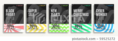 Set of posters with discounts - Stock Illustration [59525272] - PIXTA