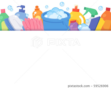 Bucket and cleaning tool frame_on - Stock Illustration [59526906] - PIXTA