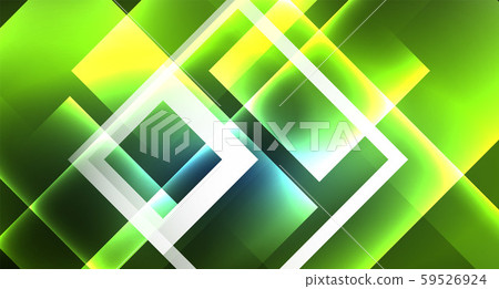 Neon glowing techno square rectangle lines,... - Stock Illustration ...