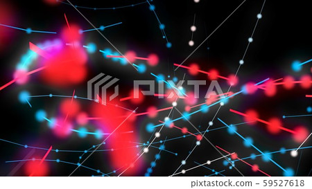 The coherence of points and lines. 3D rendering, - Stock Illustration ...