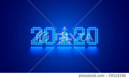 Hanging 2020 number year or digits and... - Stock Illustration ...