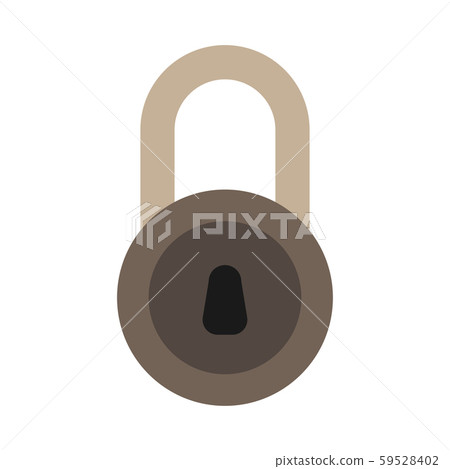 Lock steel protect icon vector. House vintage - Stock Illustration ...