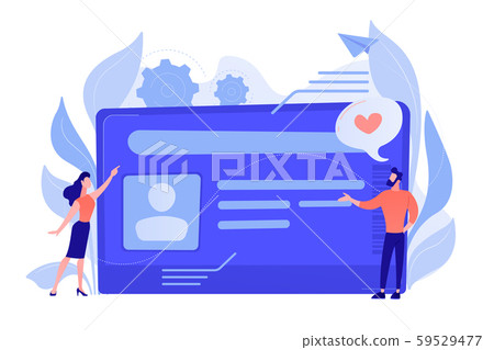 Smart ID card concept vector illustration. - Stock Illustration ...