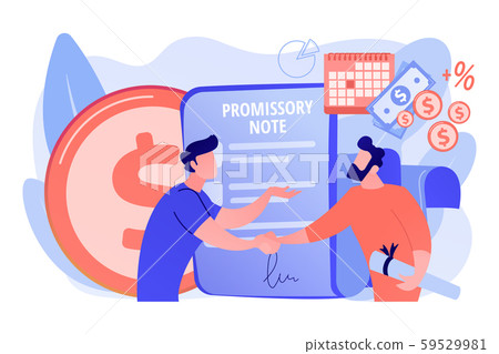 Promissory note concept vector illustration - Stock Illustration ...