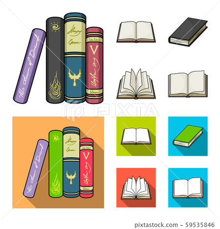 Vector design of library and textbook symbol.... - Stock Illustration ...
