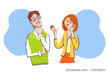 Couple thinking - Stock Illustration [59538085] - PIXTA