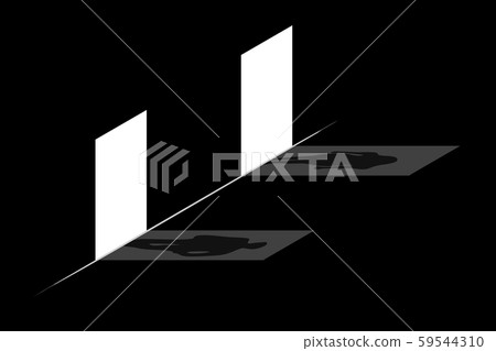 Two open door with shadow of men and women at - Stock Illustration ...