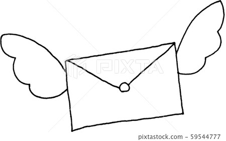 Email image illustration [hand drawn] [analog... - Stock Illustration ...