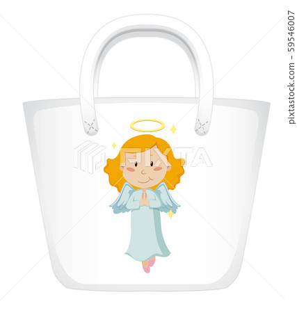 Handbag design with angel graphic in front - Stock Illustration ...