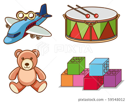 Isolated set of many toys - Stock Illustration [59548012] - PIXTA