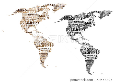 Map of continent America - vector illustration - Stock Illustration ...