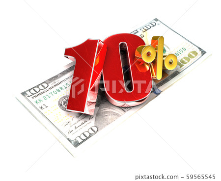 10 percent 3d. - Stock Illustration [59565545] - PIXTA