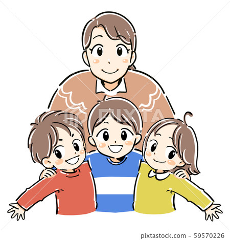 Teacher and children - Stock Illustration [59570226] - PIXTA