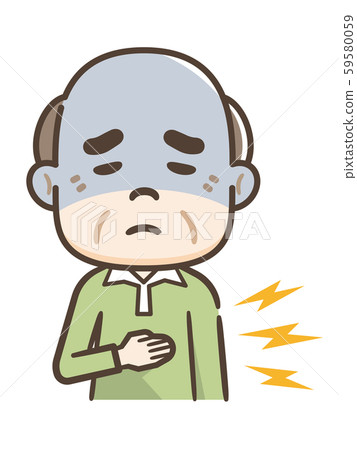 Senior man with bad physical condition - Stock Illustration [59580059 ...