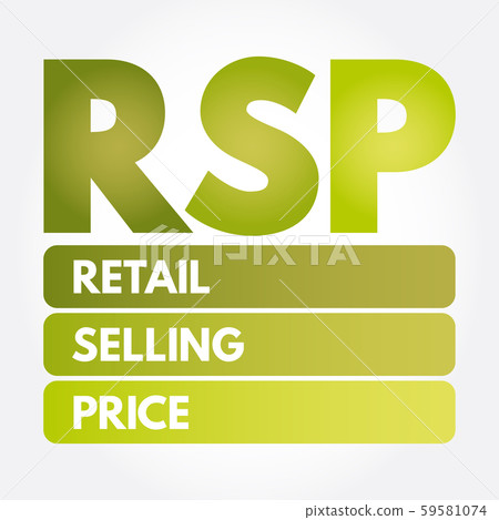 RSP - Retail Selling Price acronym - Stock Illustration [59581074] - PIXTA