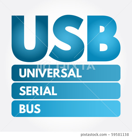 USB - Universal Serial Bus acronym - Stock Illustration [59581138] - PIXTA