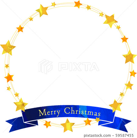 Star_Frame_Circle_Ribbon_Illustration_Cut-out... - Stock Illustration ...