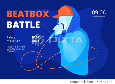 Youngster in snapback and hoodie performing... - Stock Illustration ...