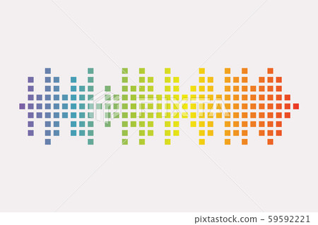 Pixel music player equalizer element. Audio... - Stock Illustration ...