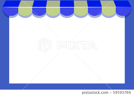 Shop sign template with blue frame - Stock Illustration [59593769] - PIXTA