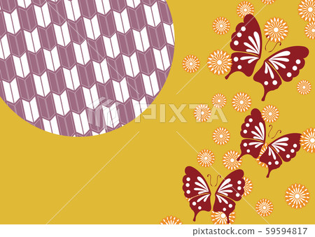 Japanese pattern cut with butterfly and... - Stock Illustration ...