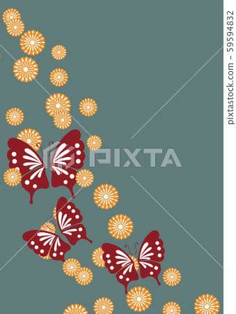 Japanese pattern cut with butterfly and... - Stock Illustration ...