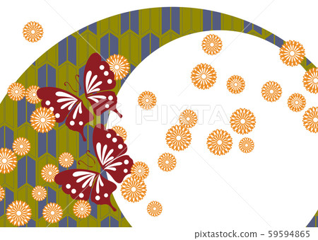 Japanese pattern cut with butterfly and... - Stock Illustration ...