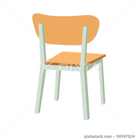 School chair. Vector flat color illustration - Stock Illustration ...