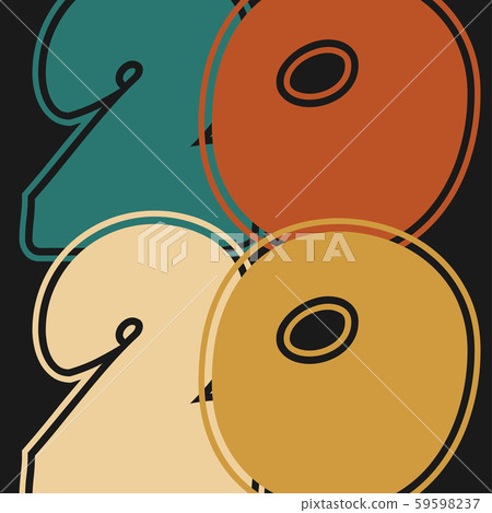 Happy new year 2020 . Greetings card. abstract - Stock Illustration ...