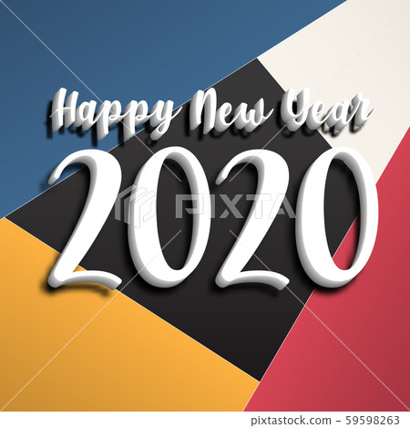 Happy new year 2020 . Greetings card. abstract - Stock Illustration ...