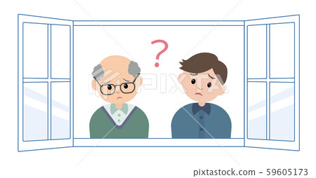 Worried father and son - Stock Illustration [59605173] - PIXTA