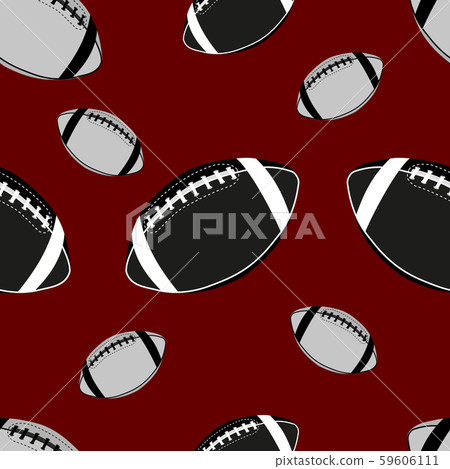 American football ball seamless pattern - Stock Illustration [59606111 ...