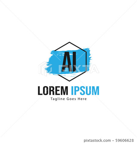 AI Letter Logo Design. Creative Modern AI Letters - Stock Illustration ...