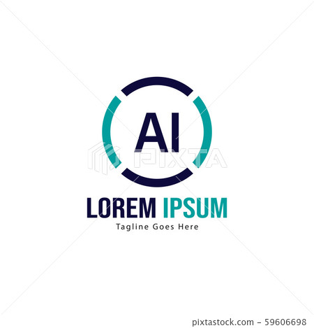 AI Letter Logo Design. Creative Modern AI Letters - Stock Illustration ...