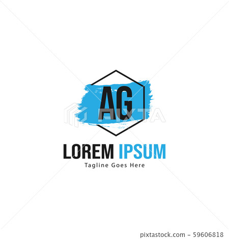 AG Letter Logo Design. Creative Modern AG Letters-插圖素材 [59606818] - PIXTA圖庫