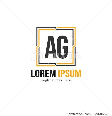 AG Letter Logo Design. Creative Modern AG Letters - Stock Illustration ...