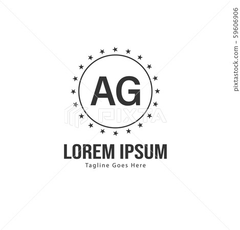 AG Letter Logo Design. Creative Modern AG Letters - Stock Illustration ...