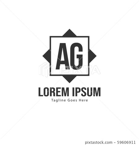 AG Letter Logo Design. Creative Modern AG Letters - Stock Illustration ...