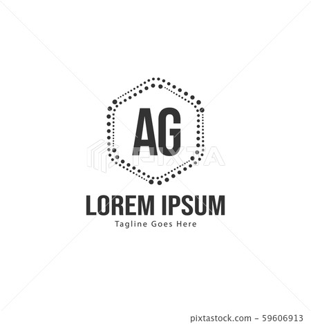 AG Letter Logo Design. Creative Modern AG Letters - Stock Illustration ...
