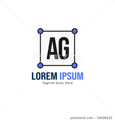 AG Letter Logo Design. Creative Modern AG Letters - Stock Illustration ...