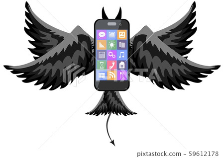 a phone devil icon. Vector - Stock Illustration [59612178] - PIXTA
