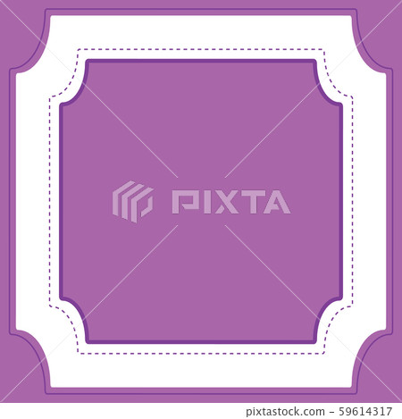 Frame template design with purple background - Stock Illustration ...