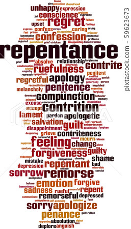 Repentance word cloud - Stock Illustration [59623673] - PIXTA