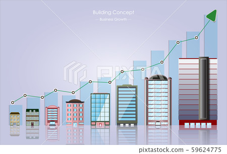 Business growth concept building set small to... - Stock Illustration ...