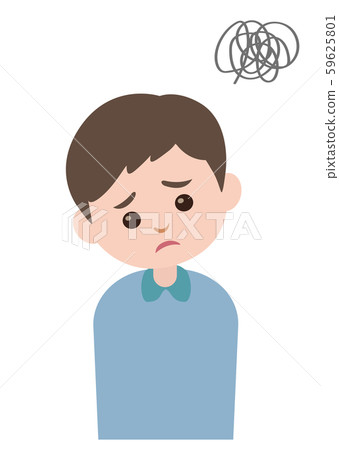 Troubled boy - Stock Illustration [59625801] - PIXTA