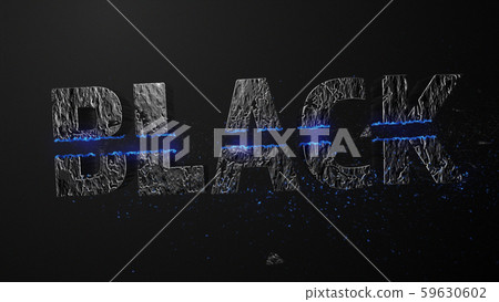Black metal letter - Stock Illustration [59630602] - PIXTA