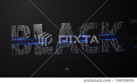 Black metal letter - Stock Illustration [59630609] - PIXTA