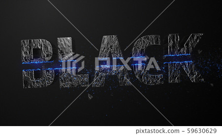 Black metal letter - Stock Illustration [59630629] - PIXTA