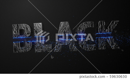 Black metal letter - Stock Illustration [59630630] - PIXTA