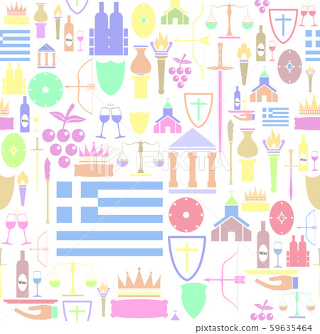 greece seamless pattern background icon. - Stock Illustration [59635464 ...